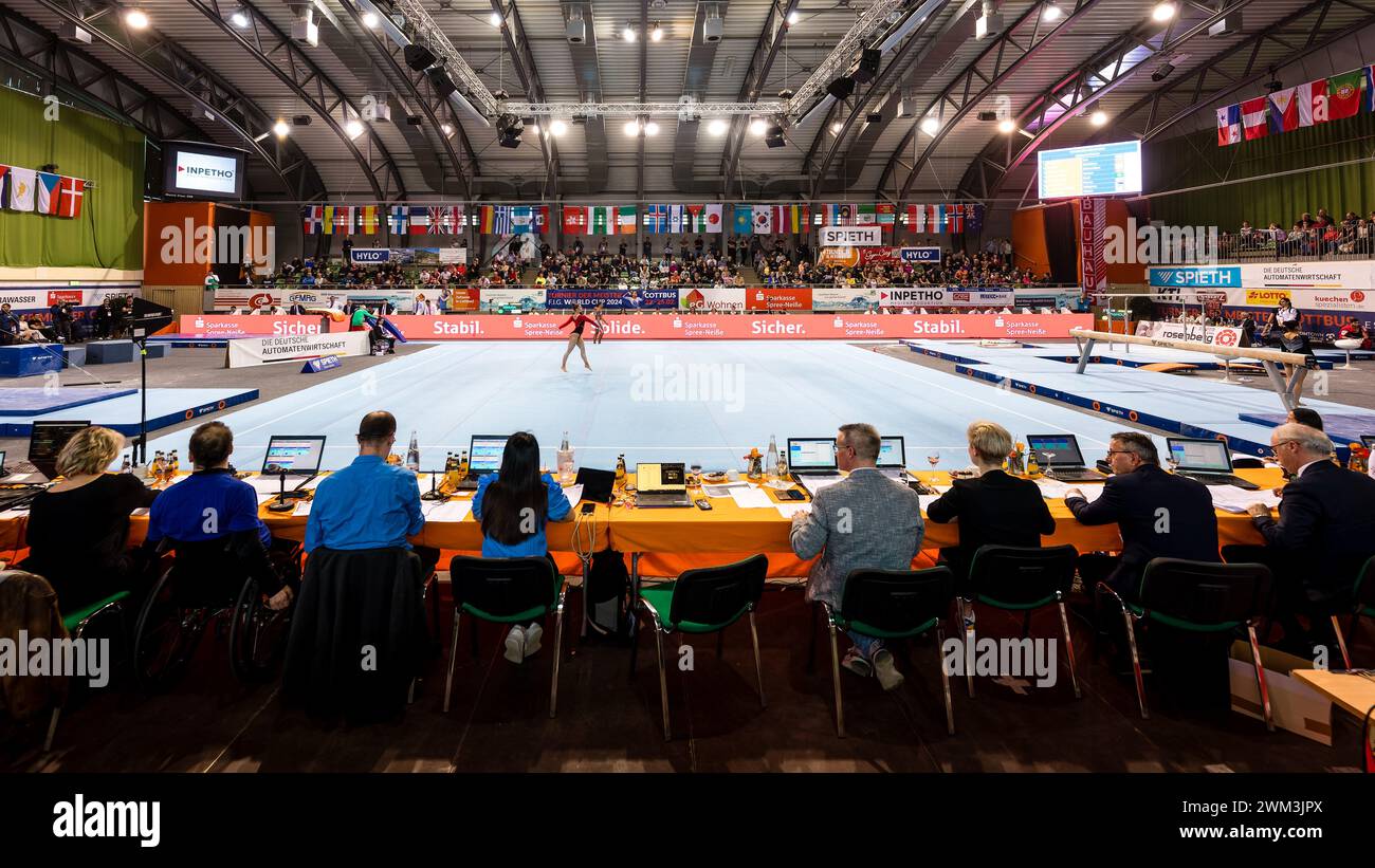 Cottbus, Germany. 23rd Feb, 2024. Gymnastics: World Cup, qualification ...