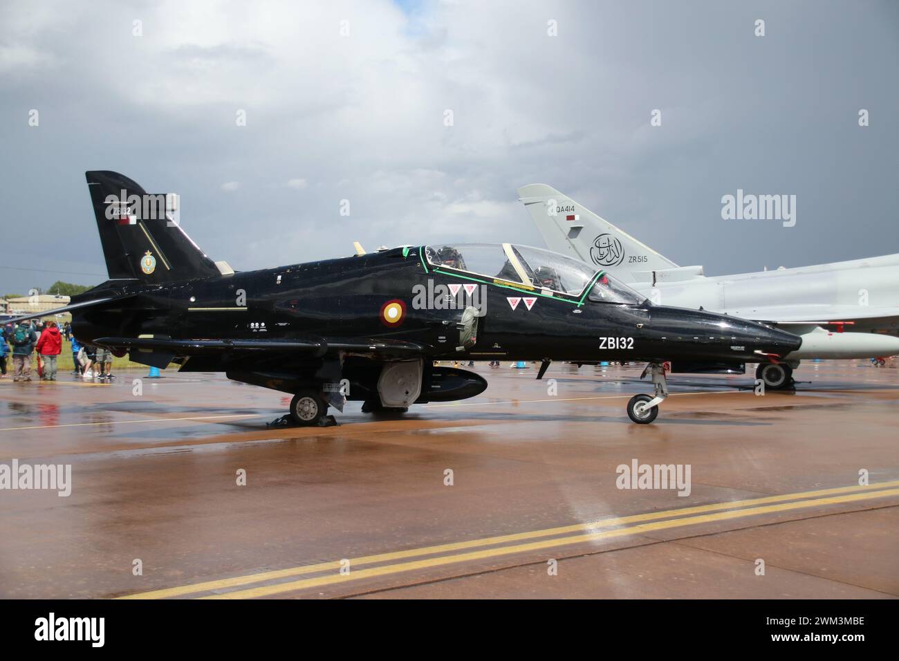 ZB132, a BAE Systems Hawk Mk. 167 operated by the Qatar Emiri Air Force, on static display at ...