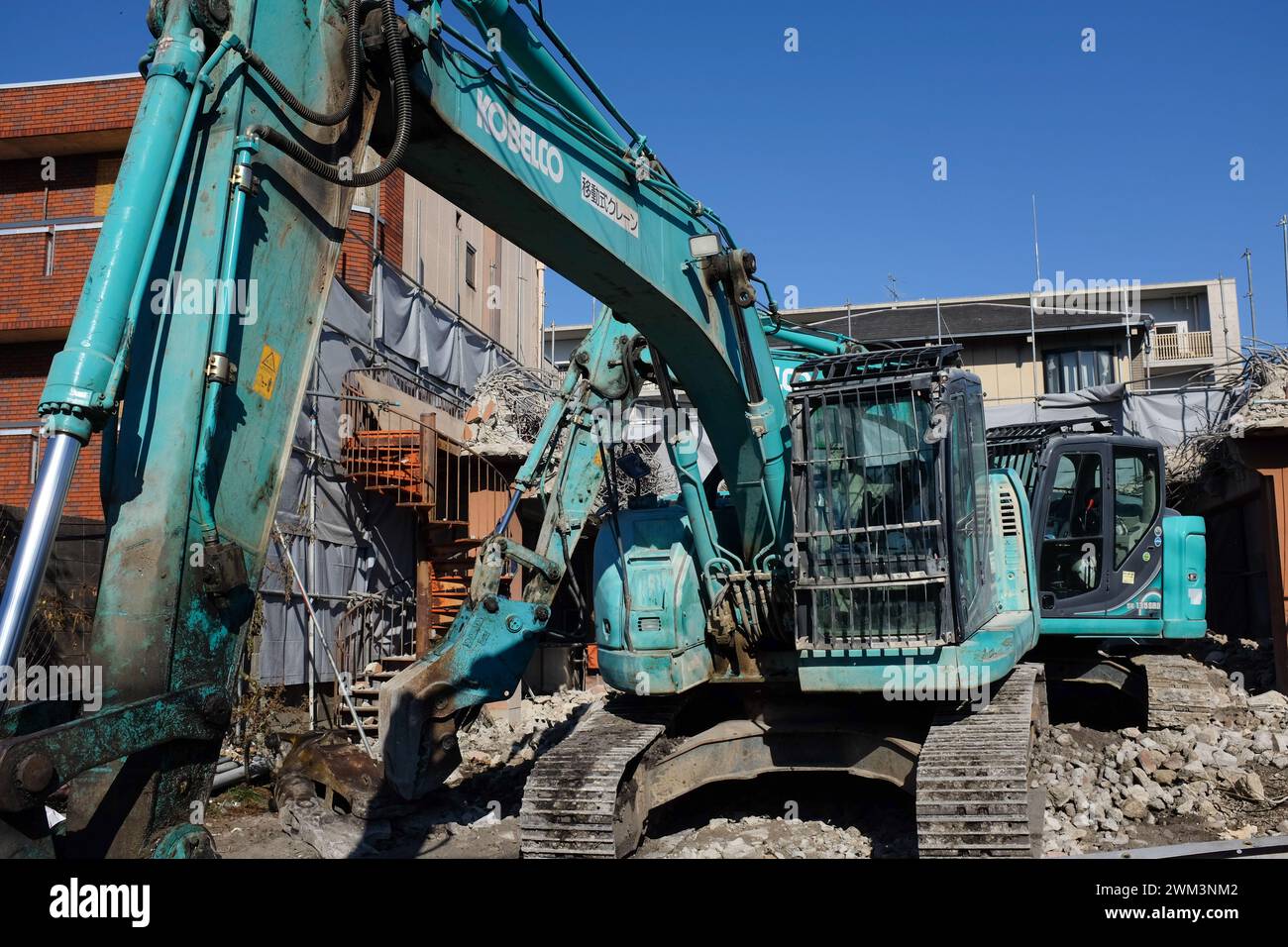 Kobelco construction hi-res stock photography and images - Alamy