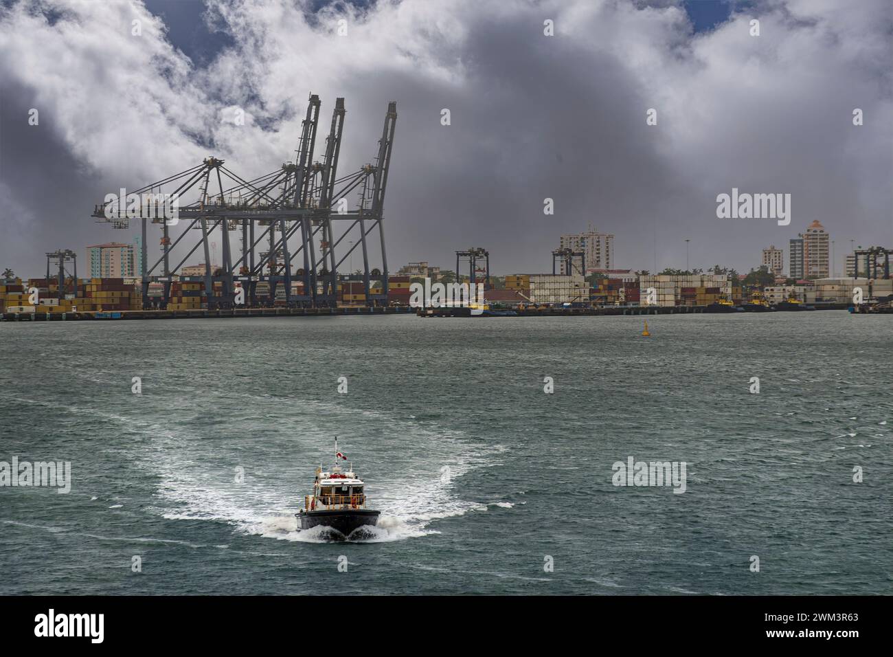 Puerto de Cristobal, Panama - July 24, 2023: MSC Container terminal ...