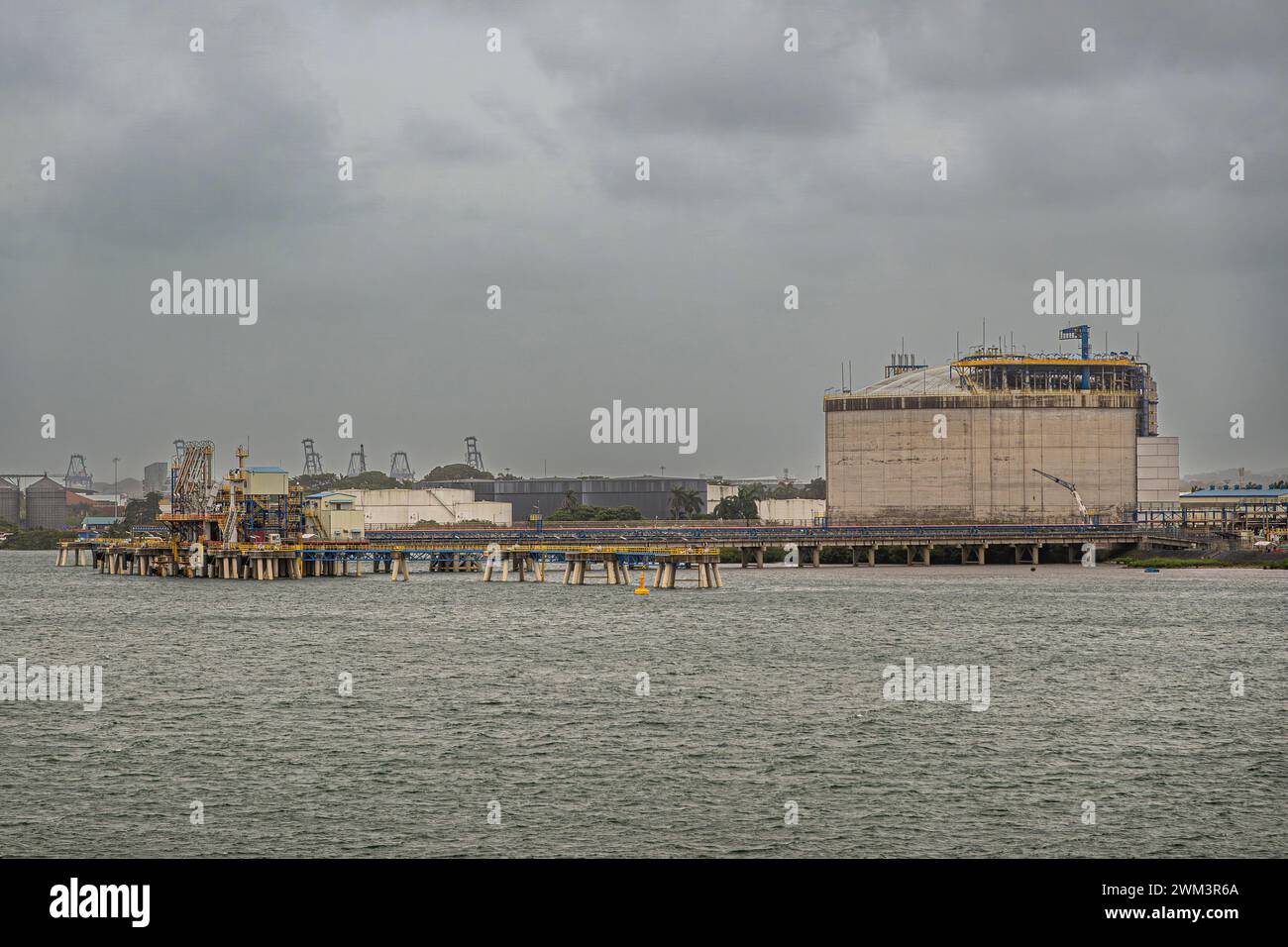 Limon Bay, Colon, Panama - July 24, 2023: AES Colon power station or ...