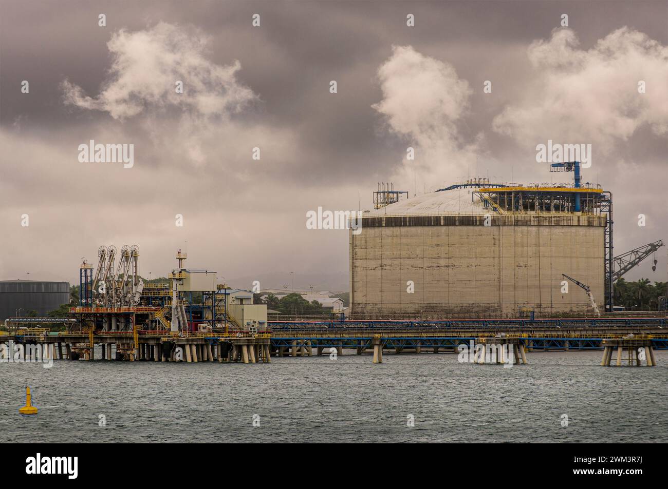 Limon Bay, Colon, Panama - July 24, 2023: AES Colon power station or ...