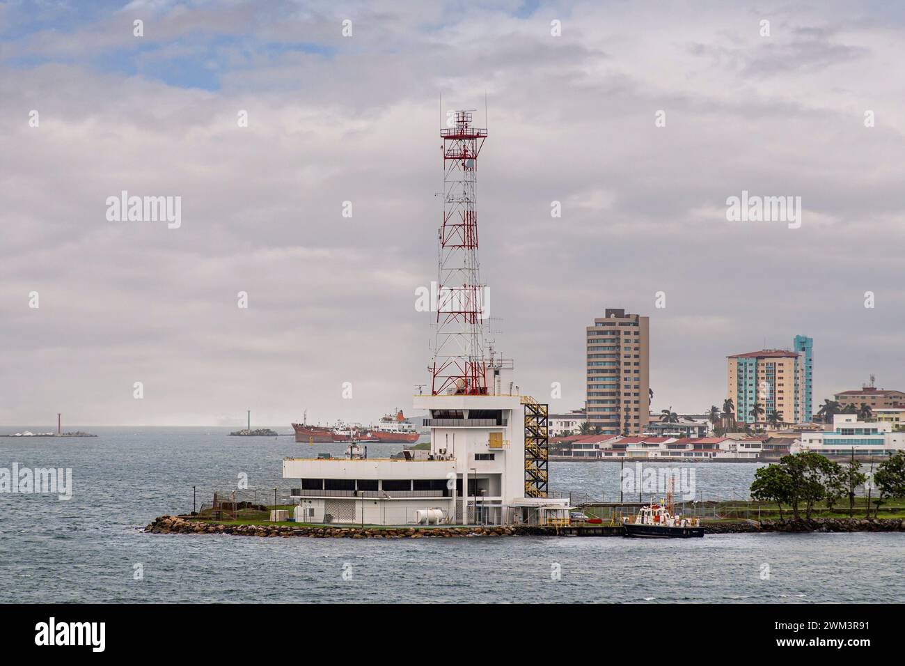 Limon Bay, Colon, Panama - July 24, 2023: Closeup, Panama Canal Port ...