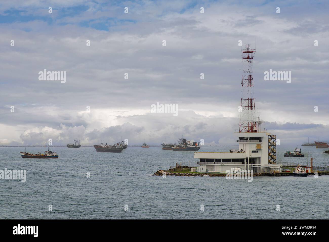 Limon Bay, Colon, Panama - July 24, 2023: Closeup, Panama Canal Port ...