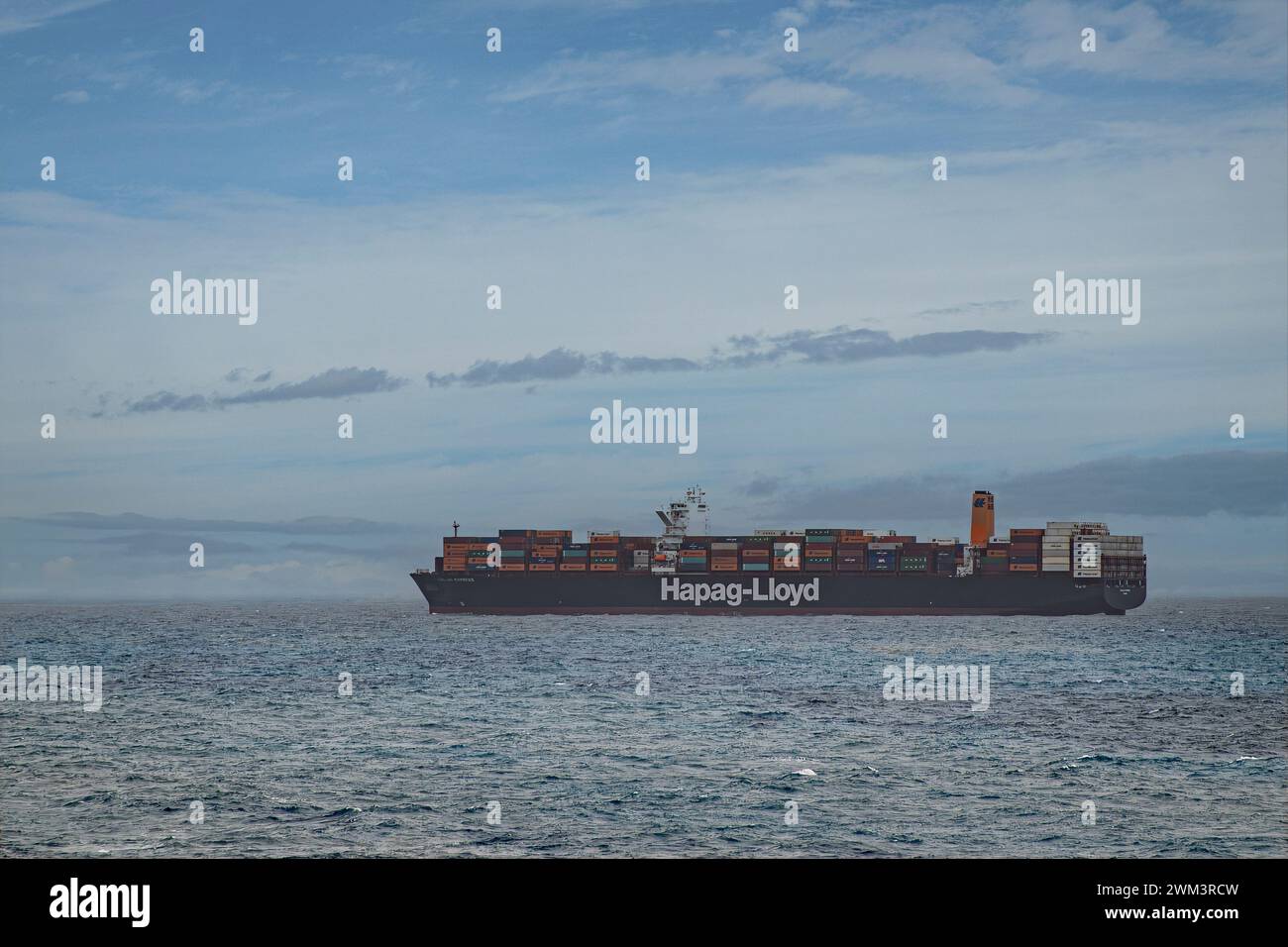 Limon Bay, Colon, Panama - July 24, 2023: Hapag-Lloyd container ship in ...