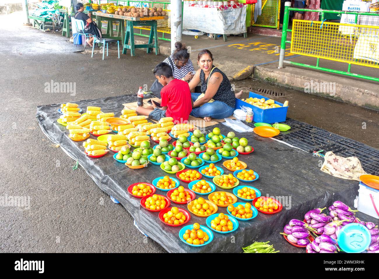 Fruit and vegetable stalls at Suva Municipal Market, Harris Road, Suva ...