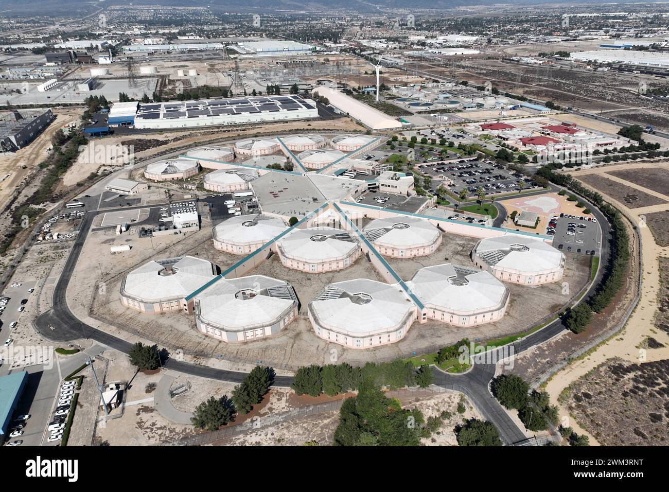 A general overall aerial view of West Valley Detention Center San ...