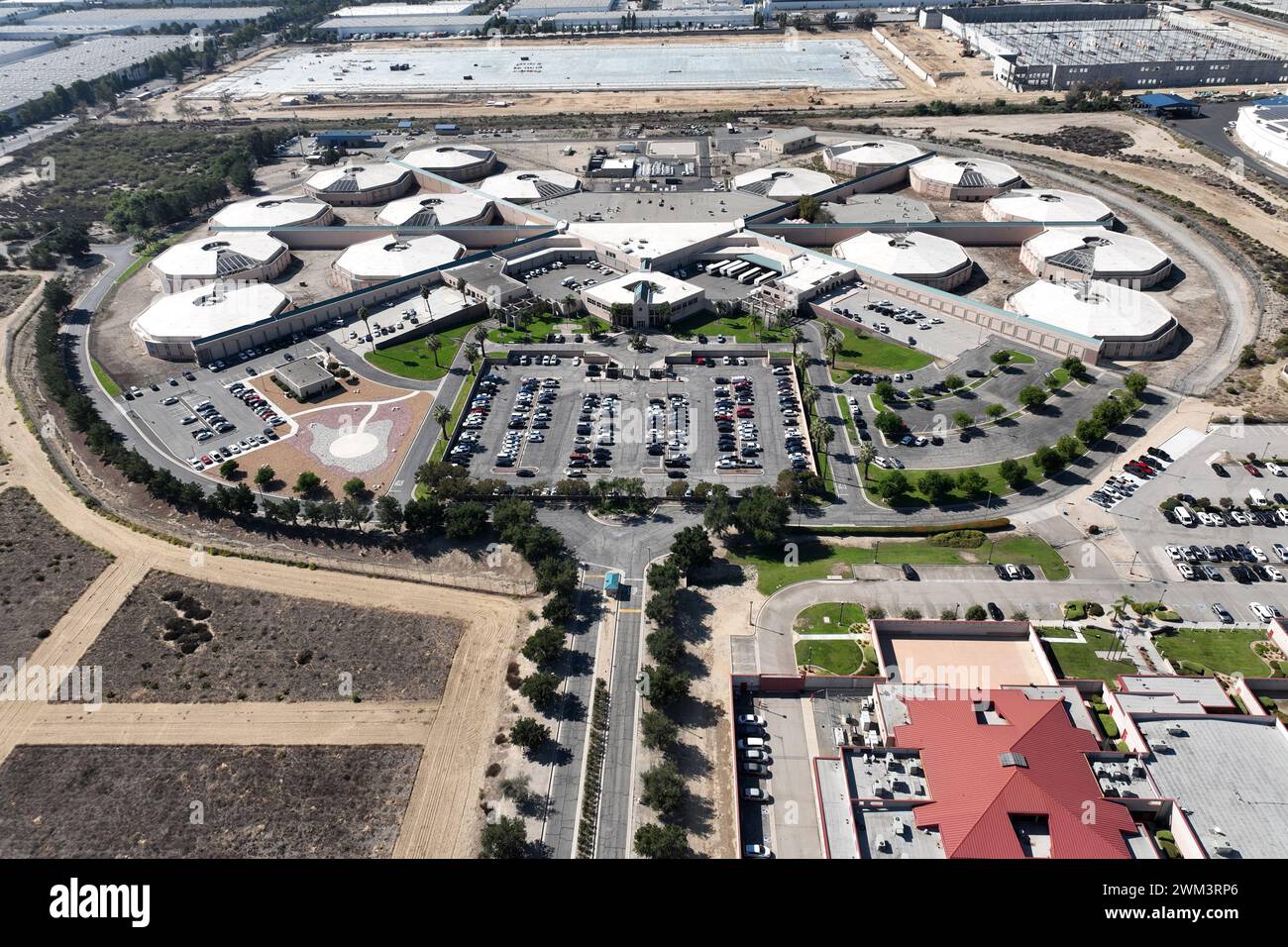 A general overall aerial view of West Valley Detention Center San ...