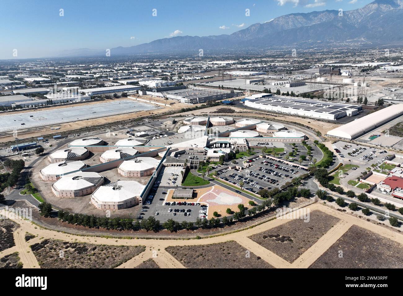 A general overall aerial view of West Valley Detention Center San ...