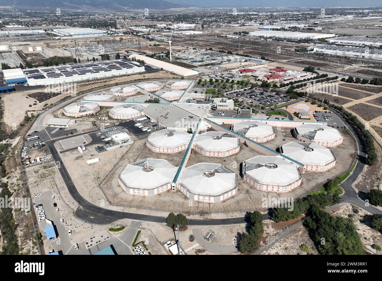 A general overall aerial view of West Valley Detention Center San ...
