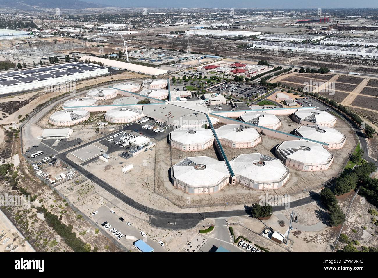 A general overall aerial view of West Valley Detention Center San ...