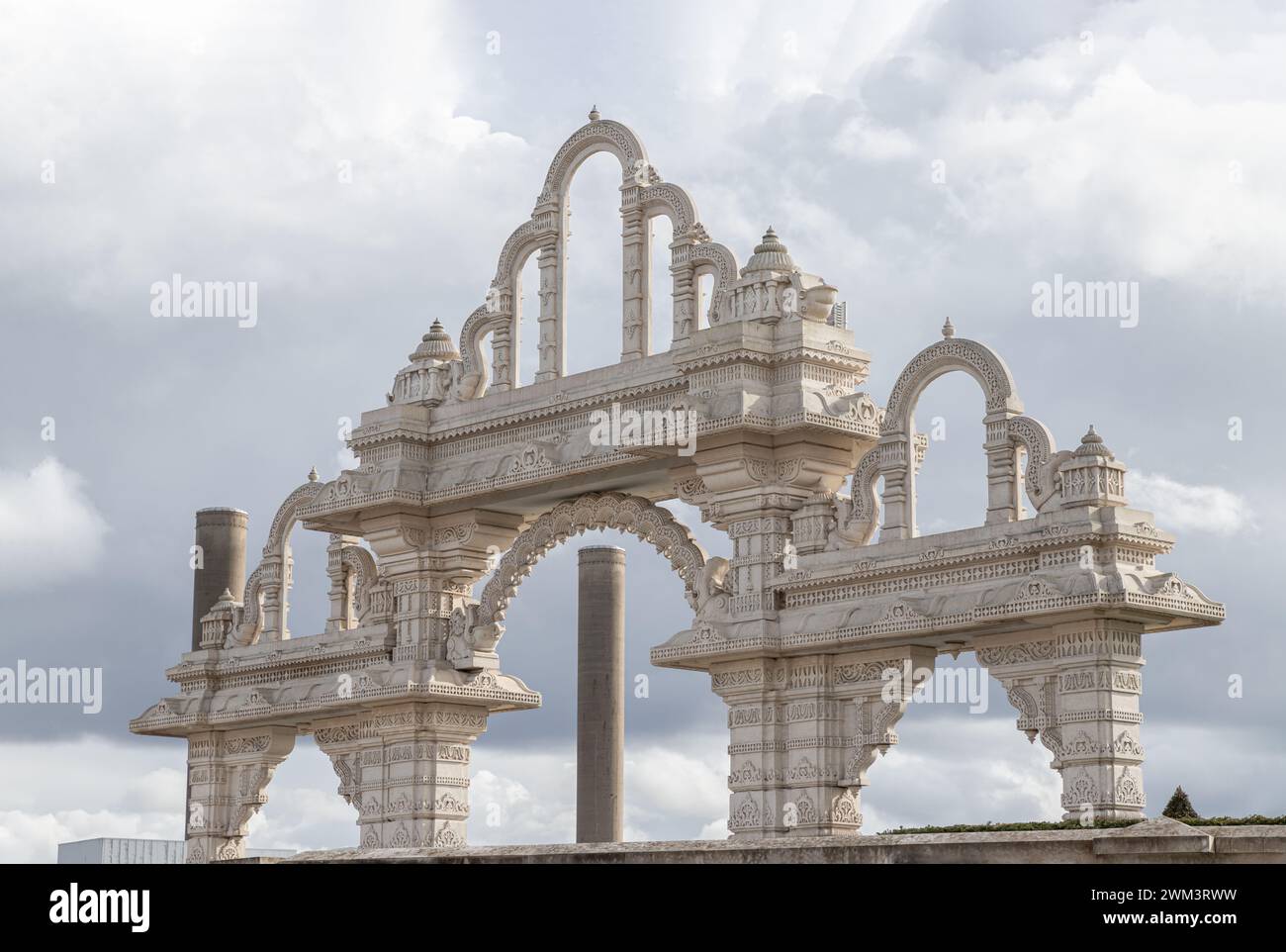 London, UK - Feb 23, 2024 - Architectural design of archway Neasden ...