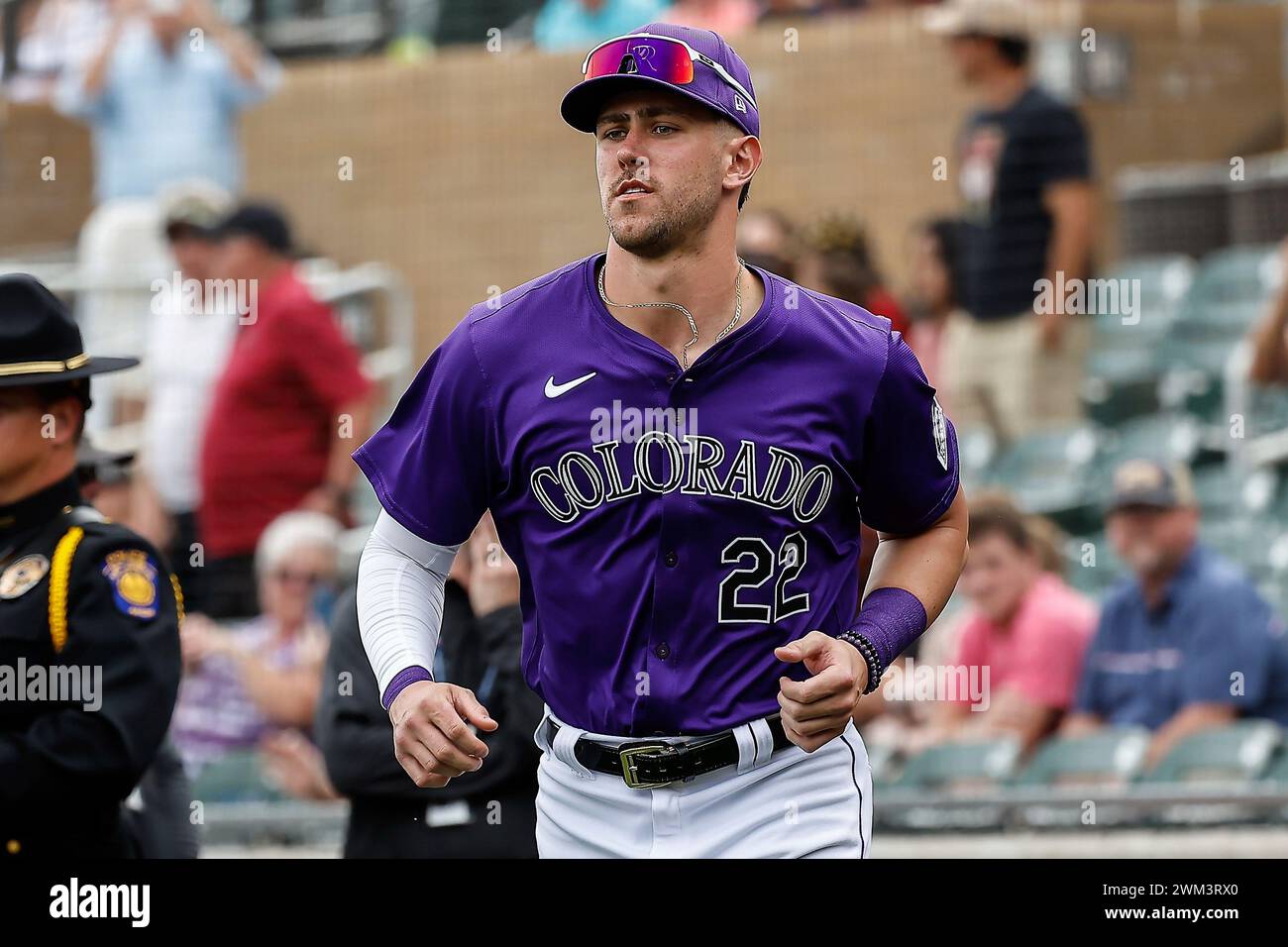 SCOTTSDALE, AZ - FEBRUARY 23: Colorado Rockies right fielder Nolan ...