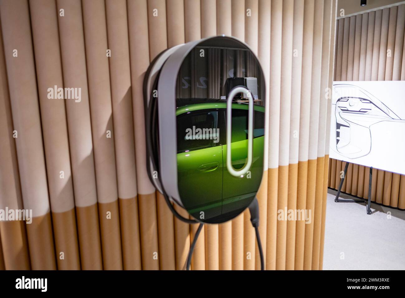 charging station in Porsche office, Porsche Automobil Holding company ...