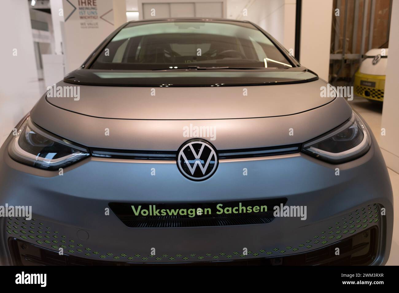 grey electric hatchback Volkswagen ID.3, automotive industry ...