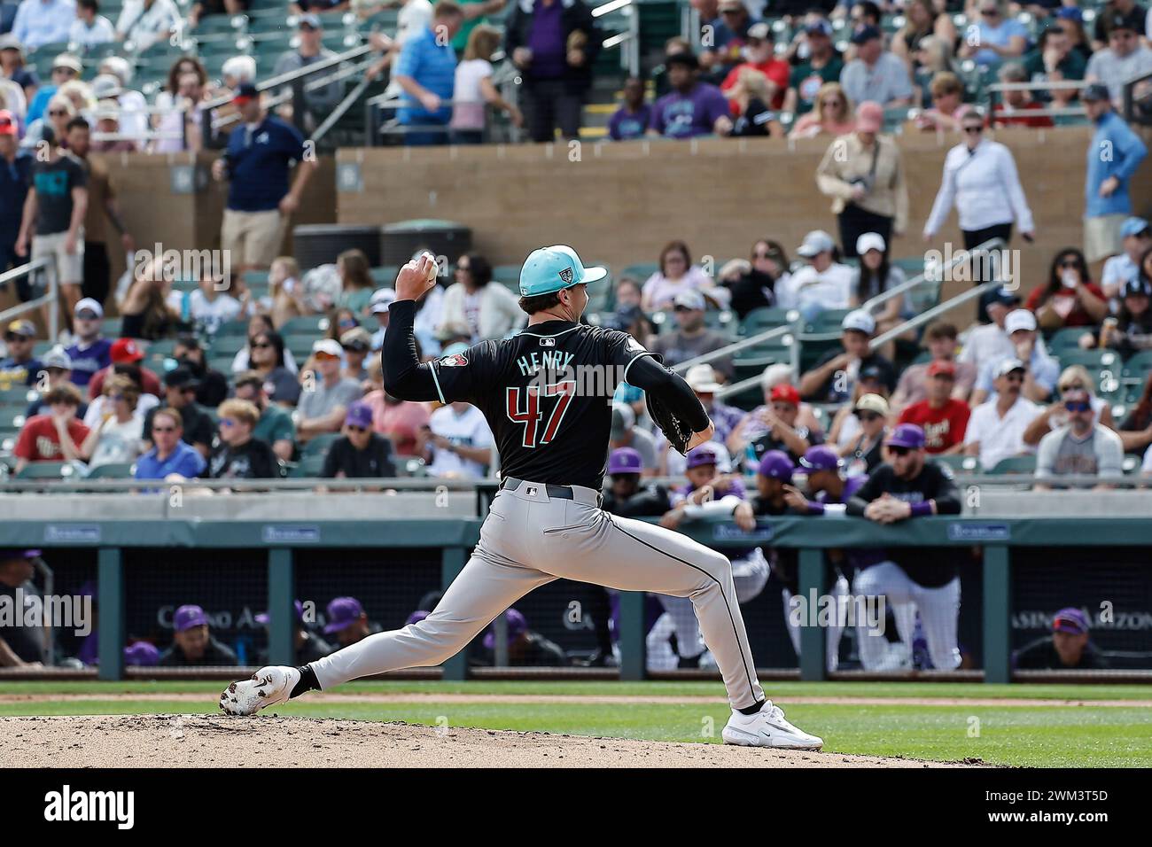 SCOTTSDALE, AZ - FEBRUARY 23: Arizona Diamondbacks starting pitcher ...
