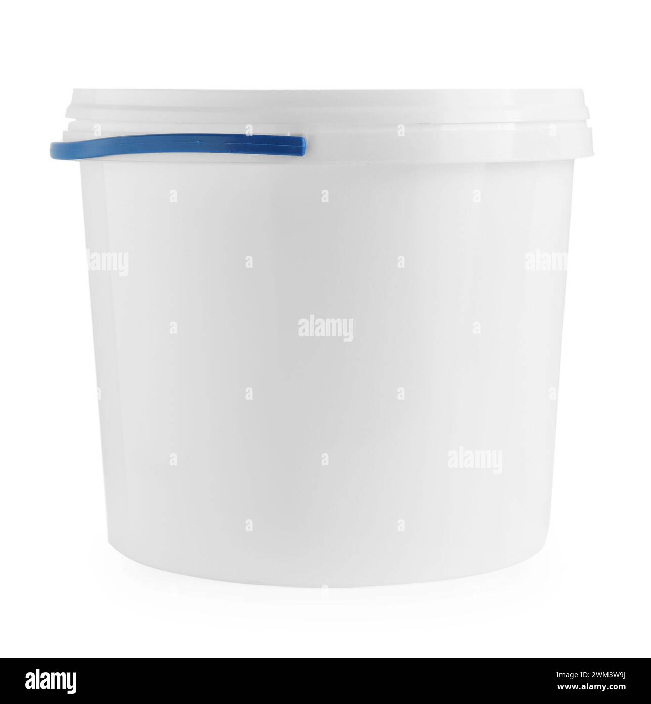 One blank plastic bucket isolated on white Stock Photo - Alamy