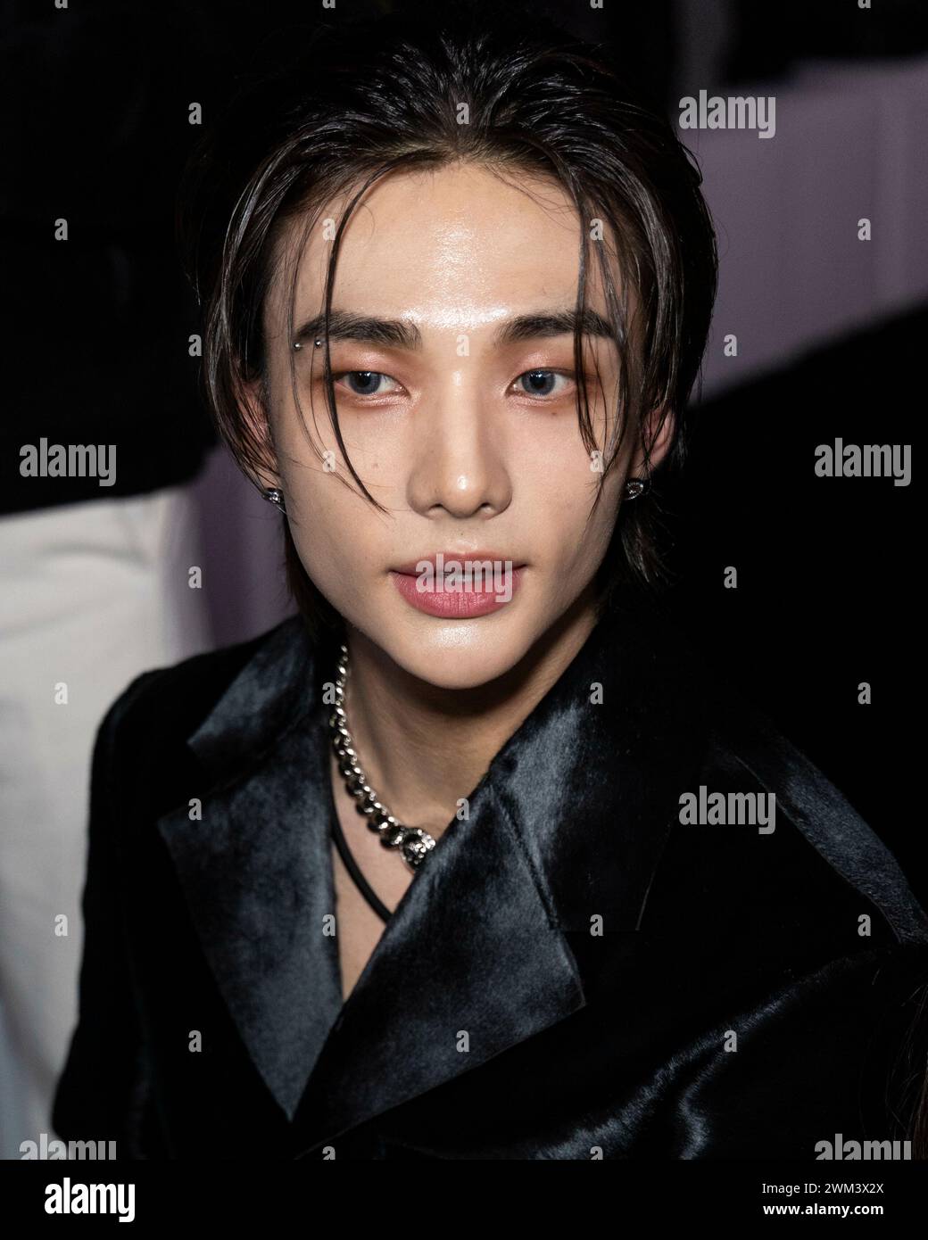 Milan, Italien. 23rd Feb, 2024. Hyunjin attends VERSACE Fall/Winter ...