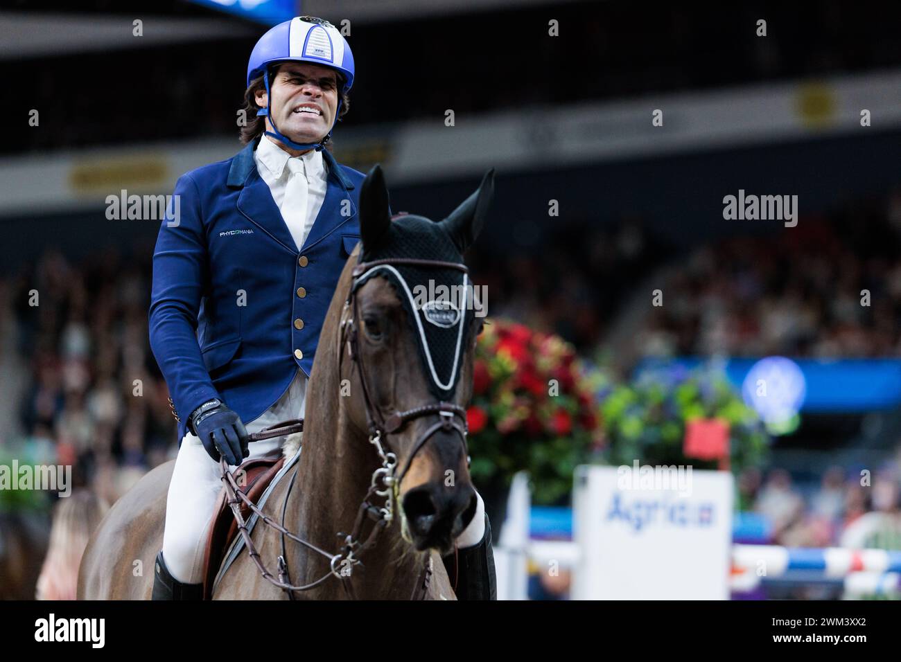 Carlos Eduardo Mota Ribas of Brazil with Trix during the CSI5*-W Prize ...
