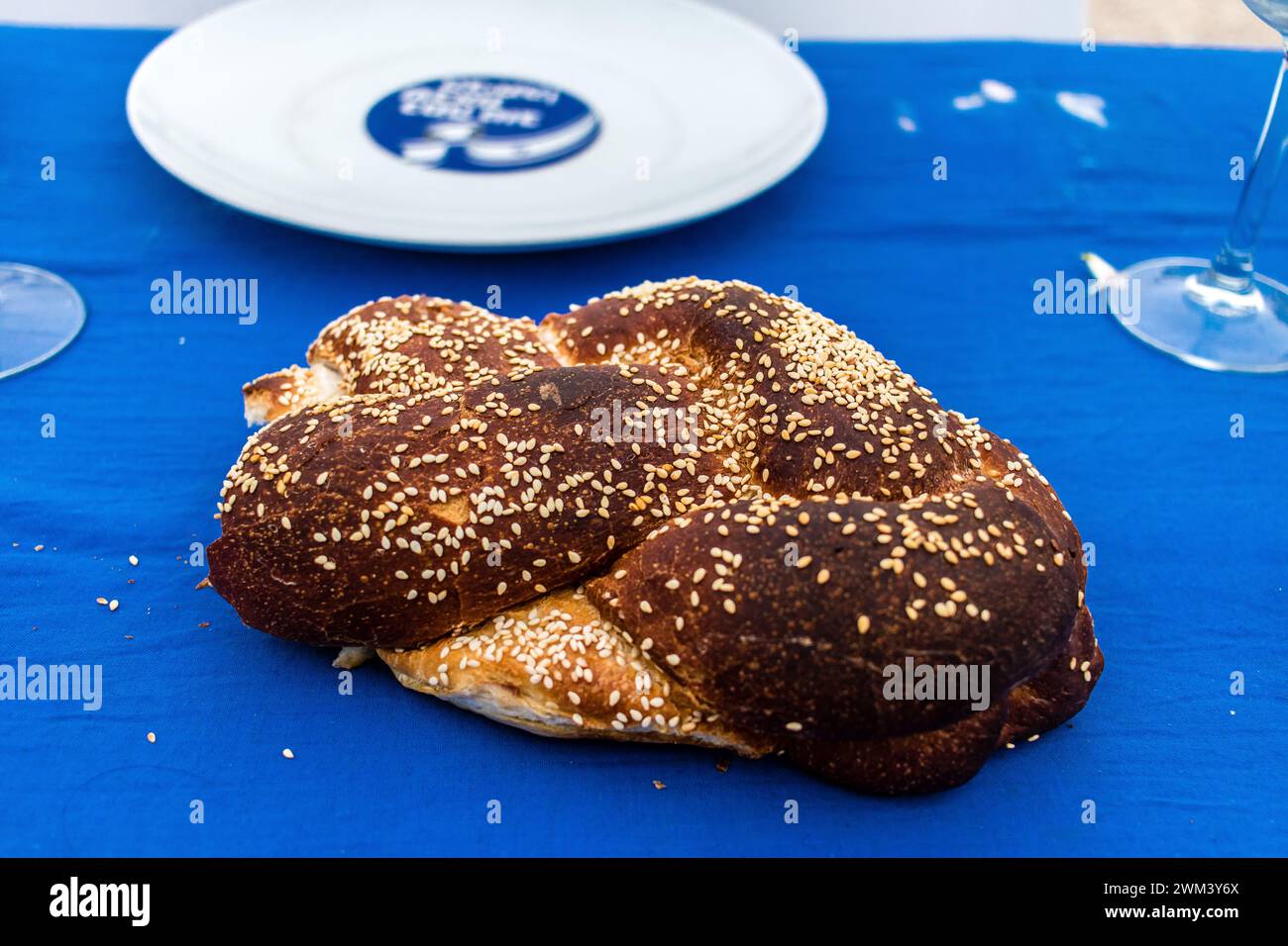 Tel Aviv, Israel, February 23, 2024 Israelis participate in the Shabbat ...