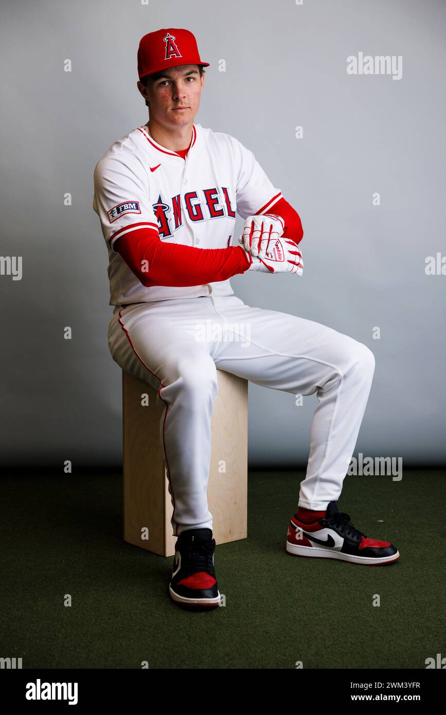 SURPRISE, AZ - FEBRUARY 20: Outfielder Mickey Moniak (16) poses for a ...