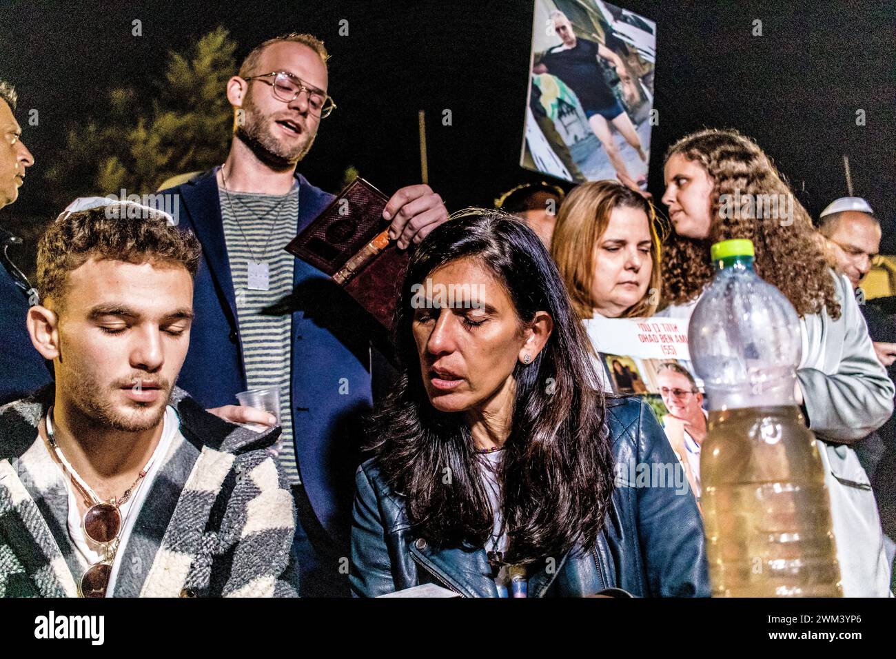 Tel Aviv, Israel, February 23, 2024 Families of the hostages ...