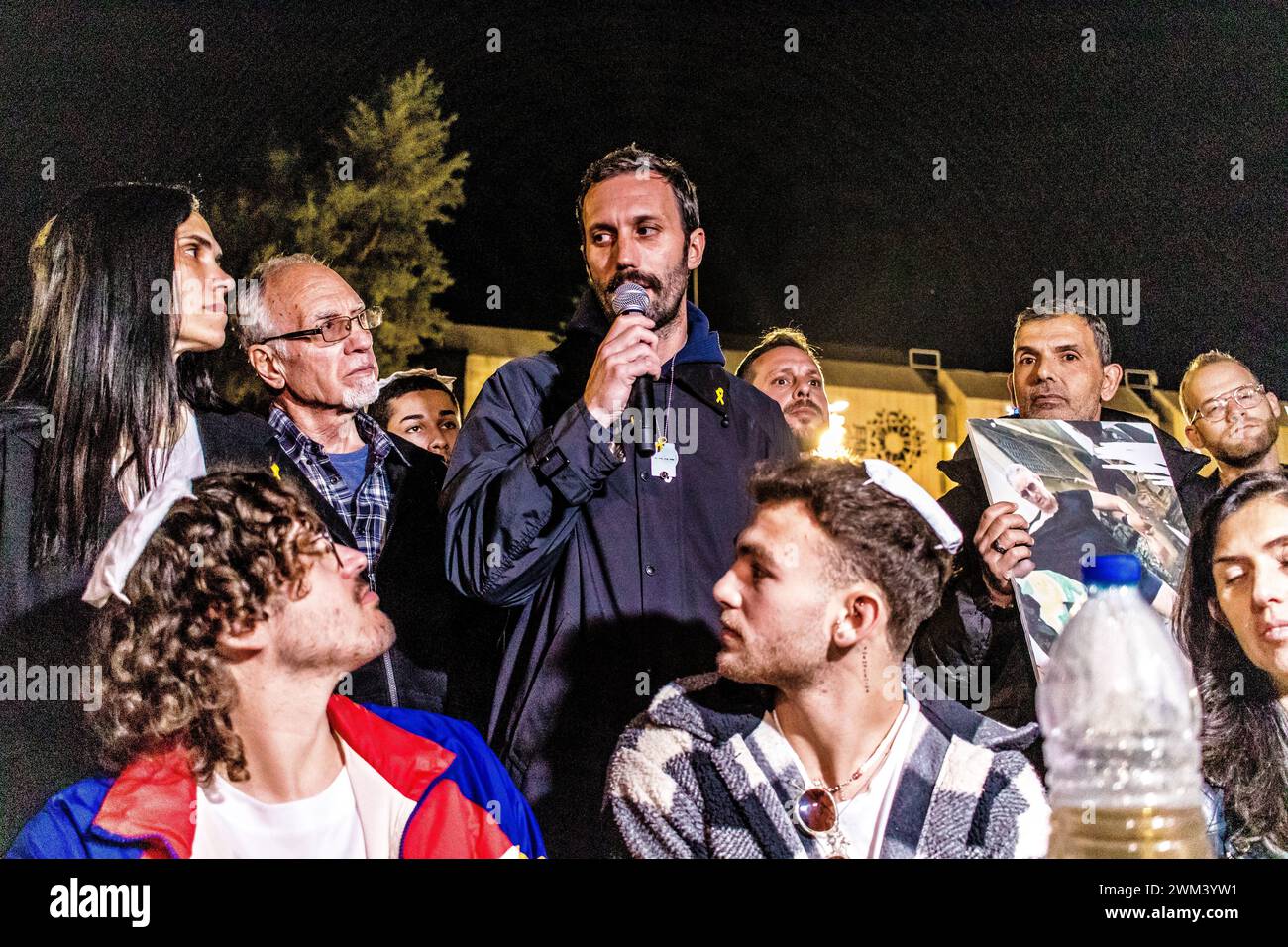 Tel Aviv, Israel, February 23, 2024 Families of the hostages ...