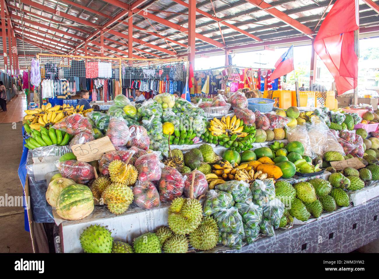 Fruit and vegetable stalls at Suva Municipal Market, Fugalei Street ...