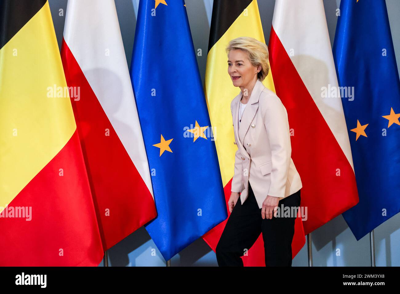Warsaw, Poland. 23rd Feb, 2024. The President of European Commission ...