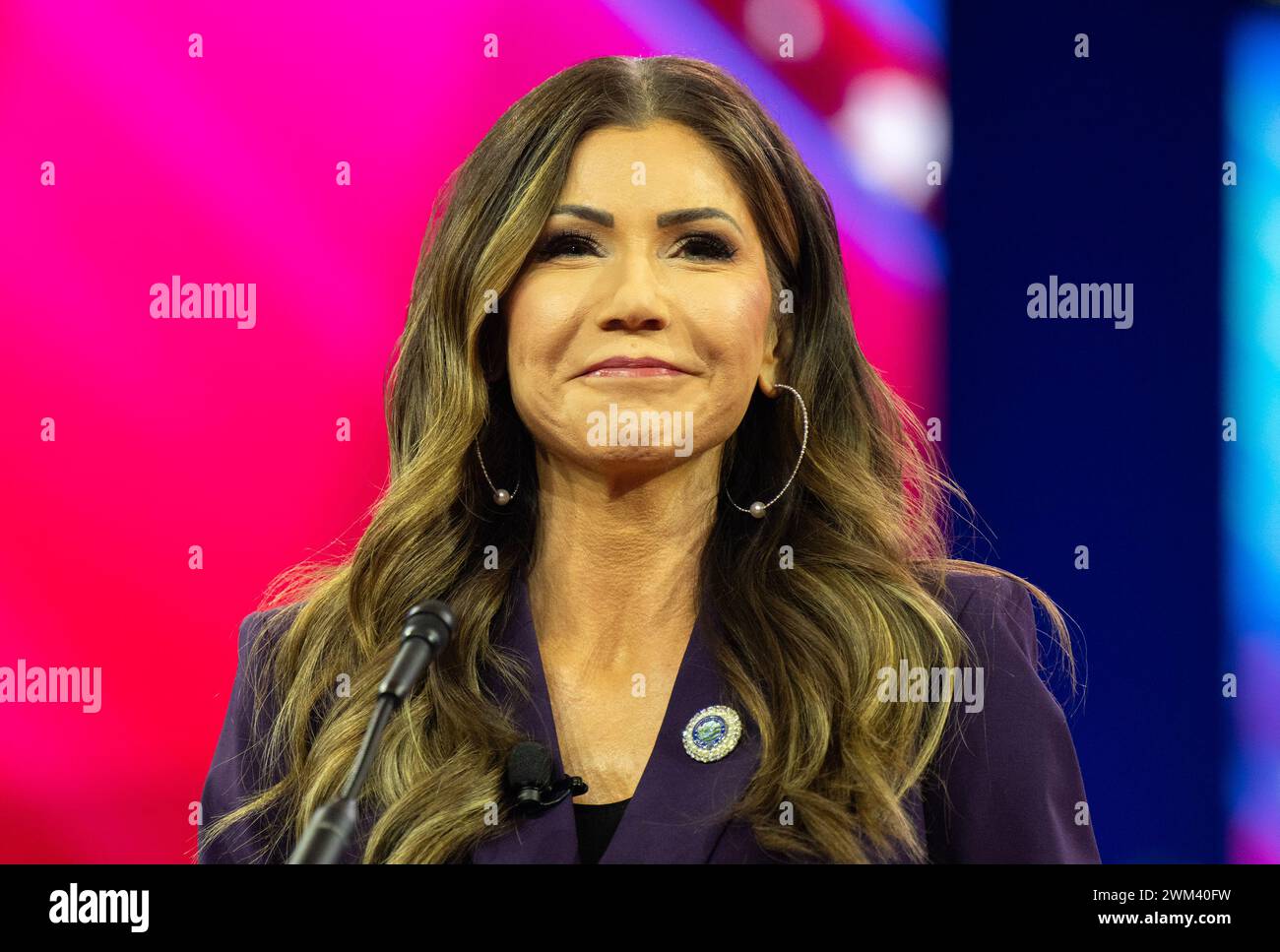 Maryland, USA. 23rd Feb 2024. Governor Kristi Noem (Republican of South ...