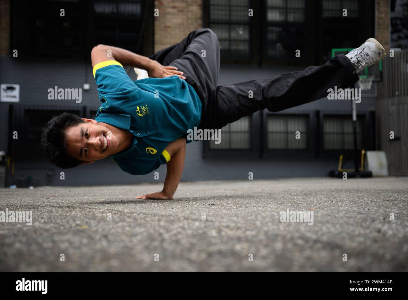 Australian breaker Jeff Dunne aka “J-Attack” poses for photographs ...