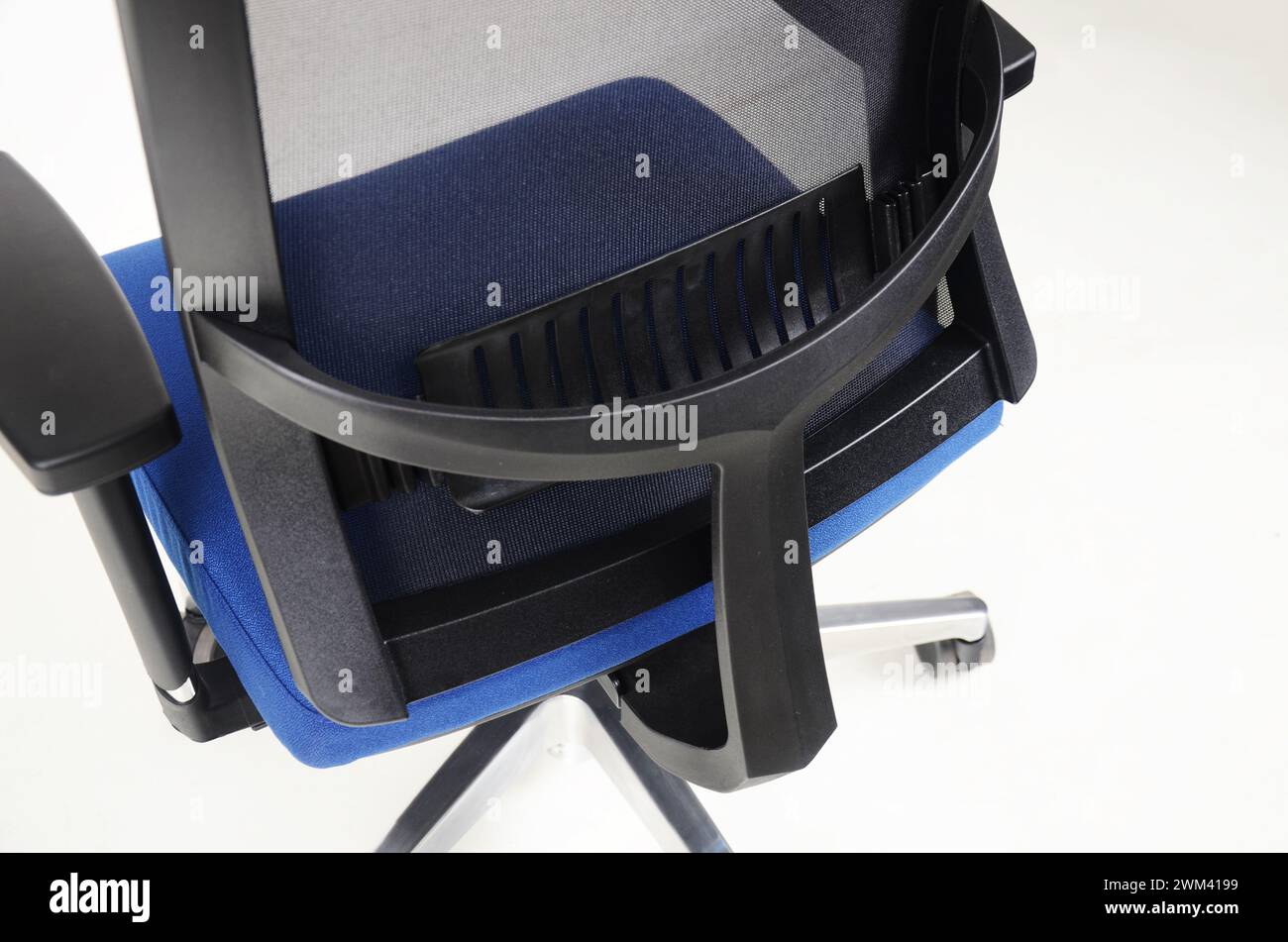 Back view of comfortable seat. Office chair Stock Photo - Alamy
