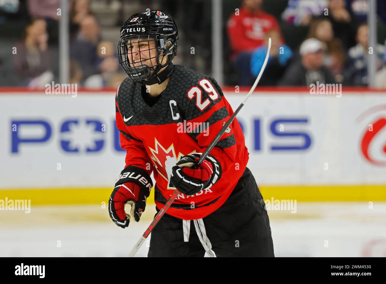 Canada forward Marie-Philip Poulin celebrates her goal against the ...