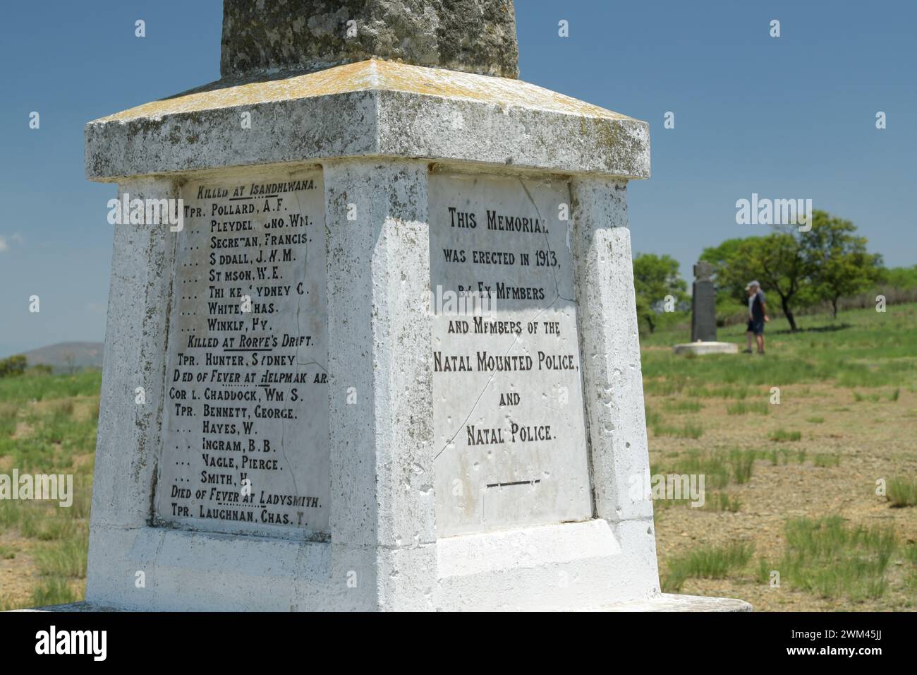 Isandlwana battlefield, memorial monument for dead Natal Mounted Police ...