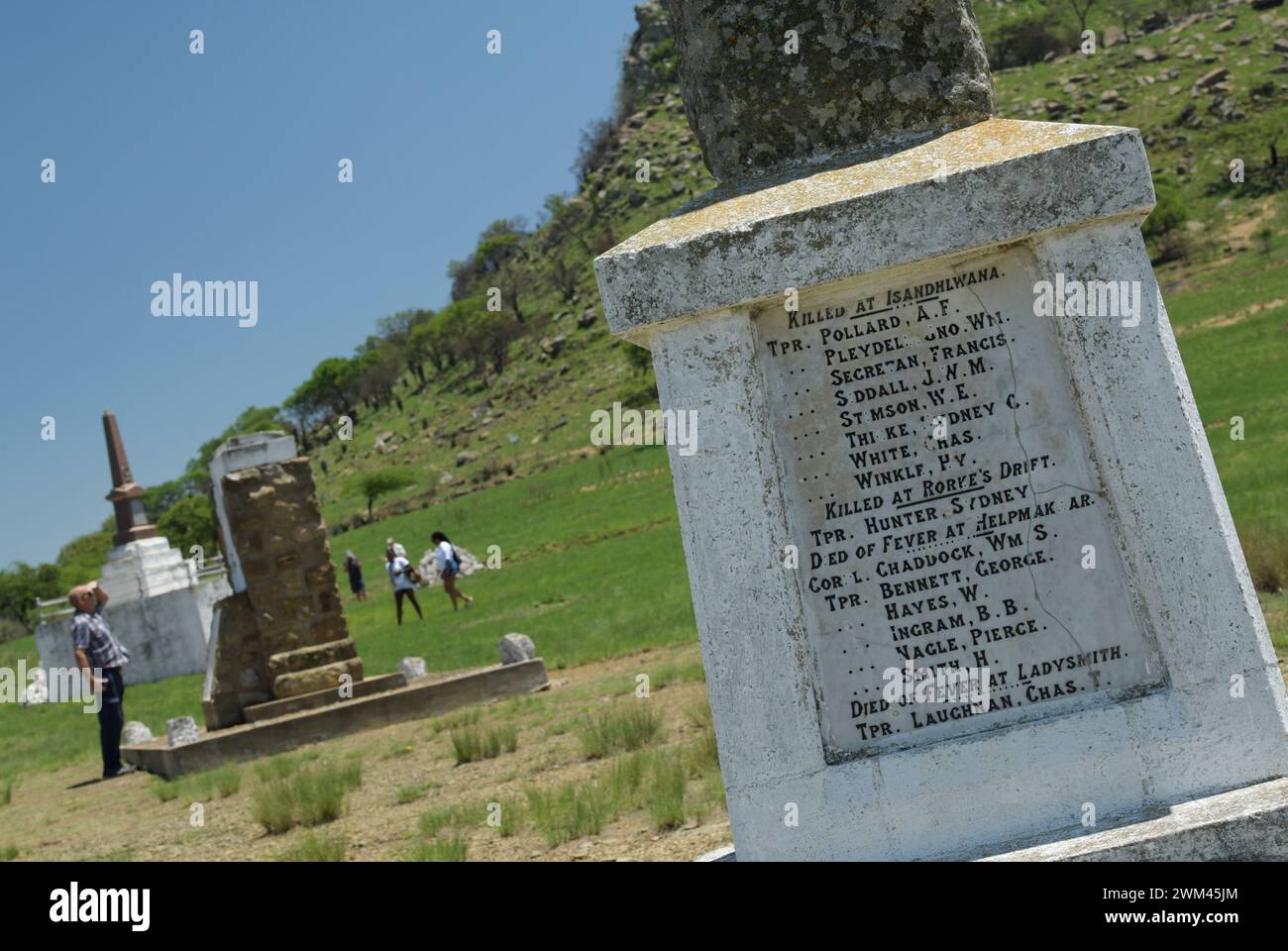 Isandlwana battlefield, memorial monument for dead Natal Mounted Police ...