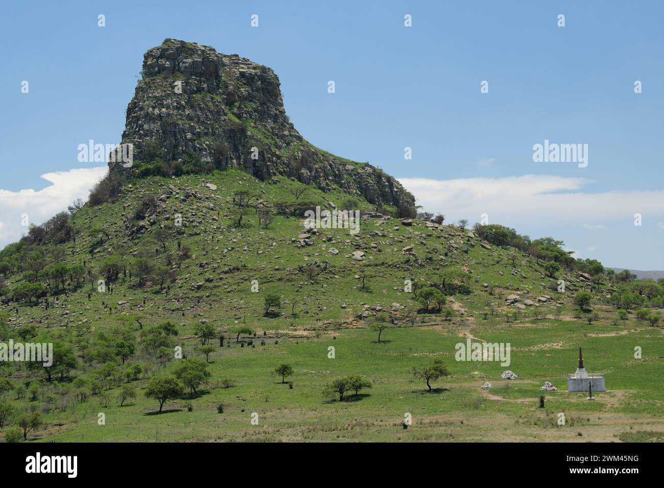Military history attraction, battle of Isandlwana landscape, 1879 Anglo ...
