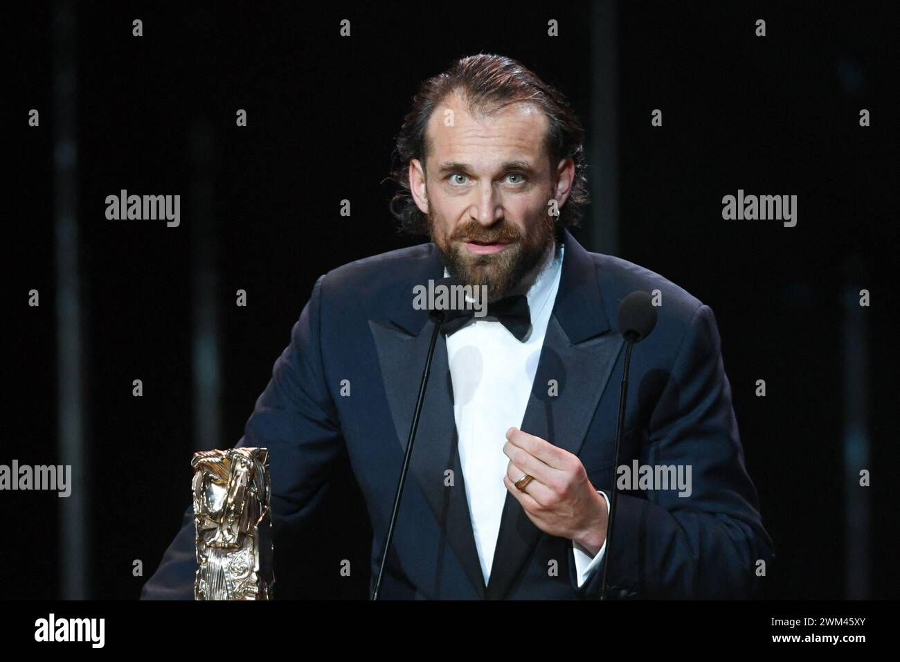 Berlin, Germany. 22nd Feb, 2024. Arieh Worthalter accepts the 'Best ...