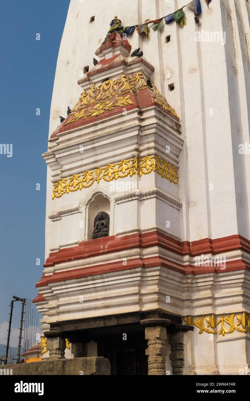 Shikhar style temple erected at Swayambhunath Stupa, Kathmandu Stock ...