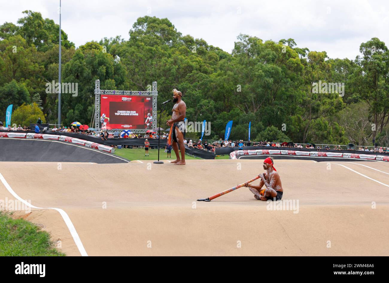 Brisbane, Australia. 24th February 2024. An Aboriginal performance ...