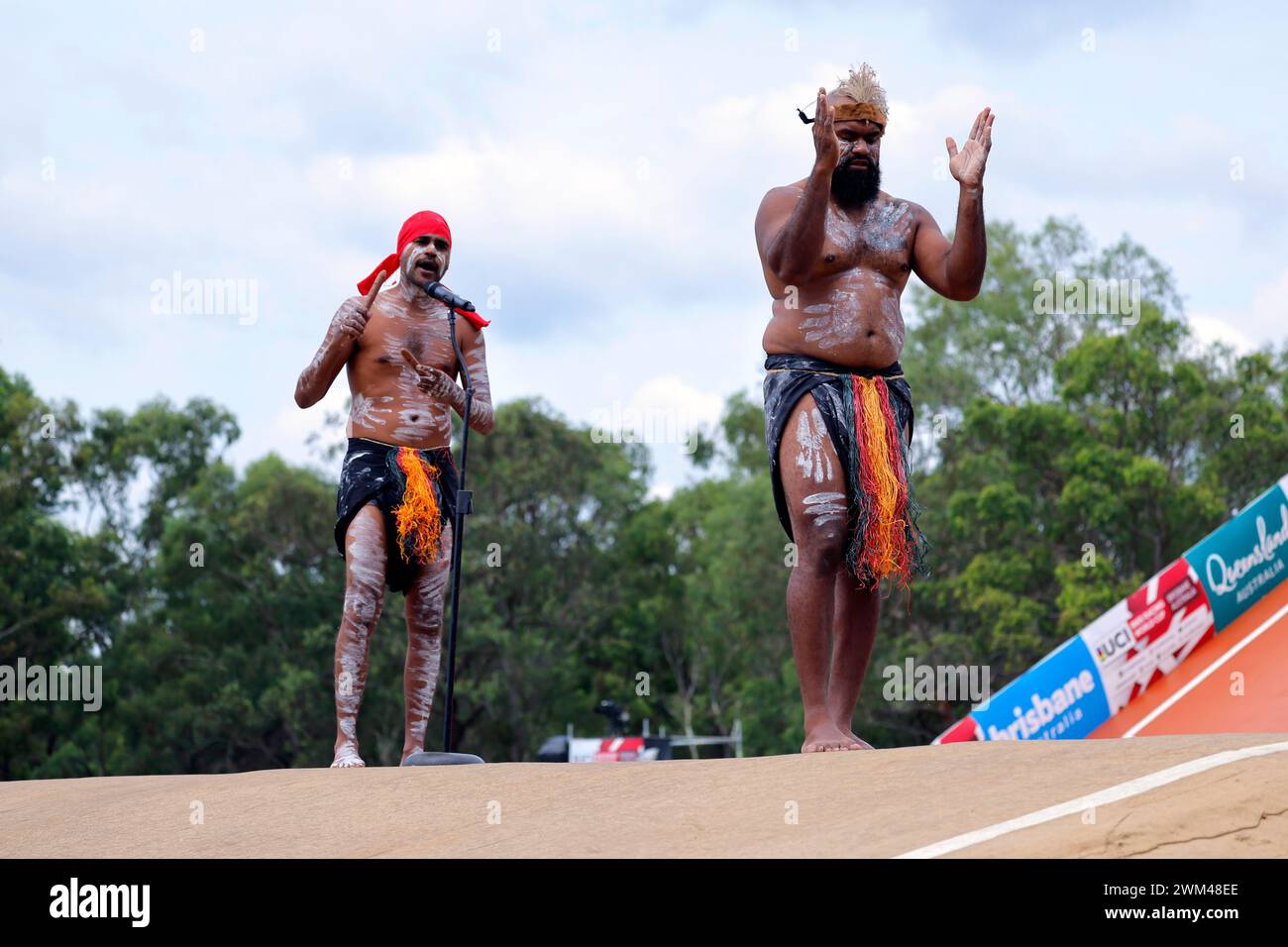 Brisbane, Australia. 24th February 2024. An Aboriginal performance ...