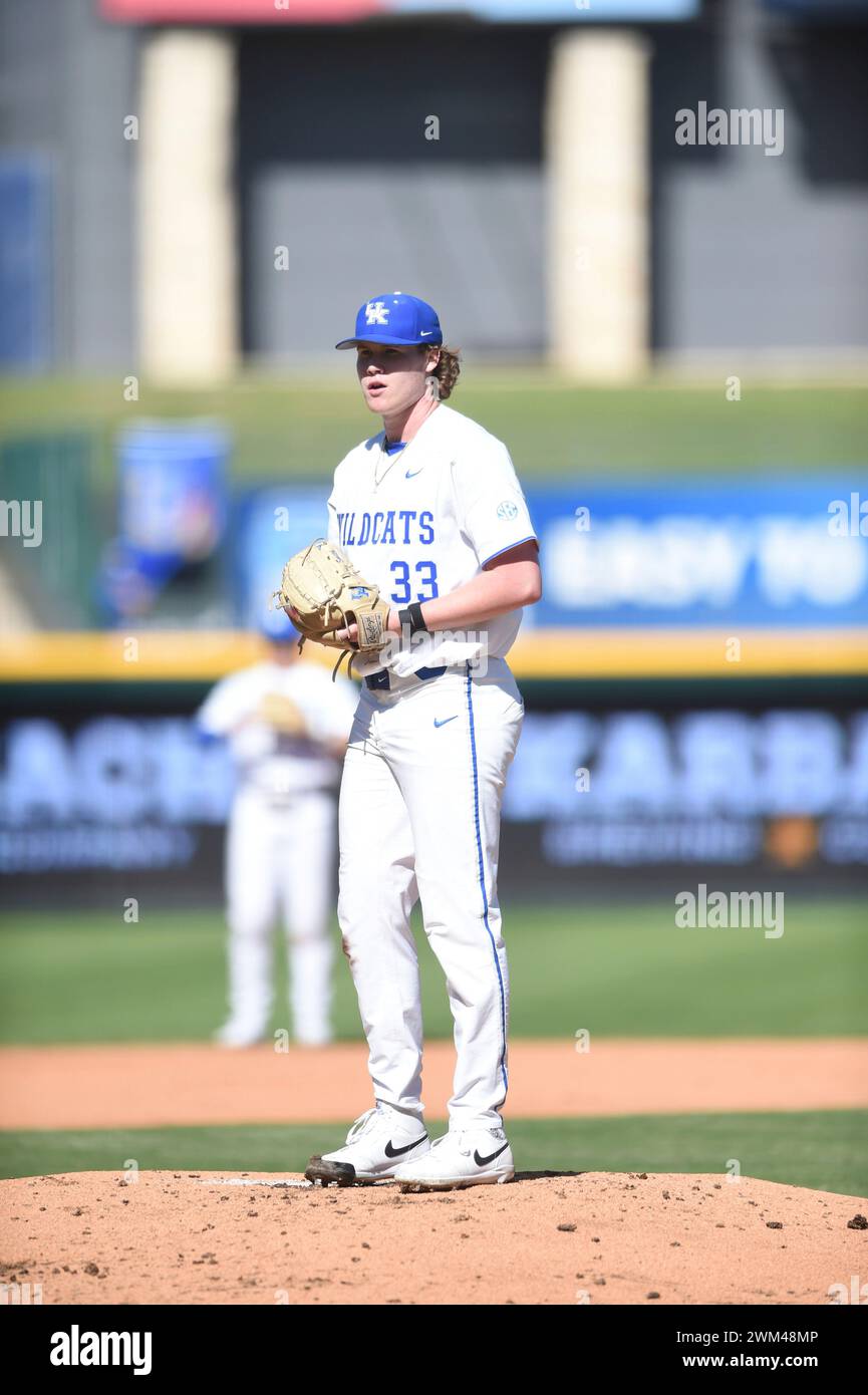 ROUND ROCK, TX - FEBRUARY 23: Kentucky Wildcats pitcher Travis Smith ...
