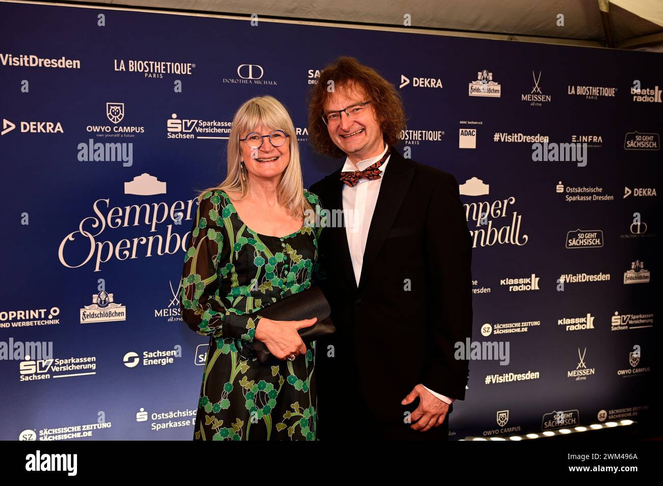Kay "Leo" Leonhardt und Gaby Bachmann beim 16. SemperOpernball 2024 in ...