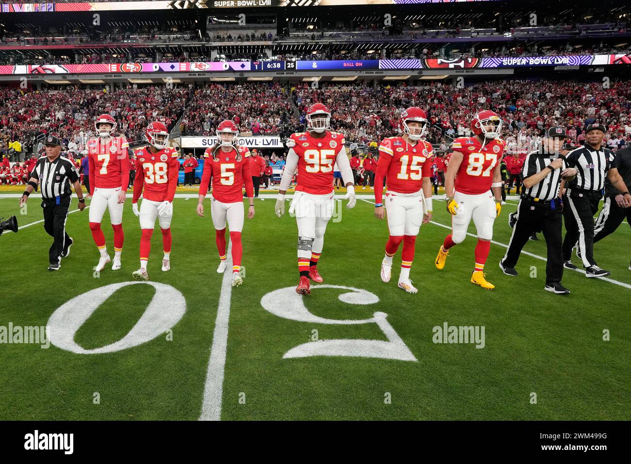 Left to right, Kansas City Chiefs' captains kicker Harrison Butler (7 ...