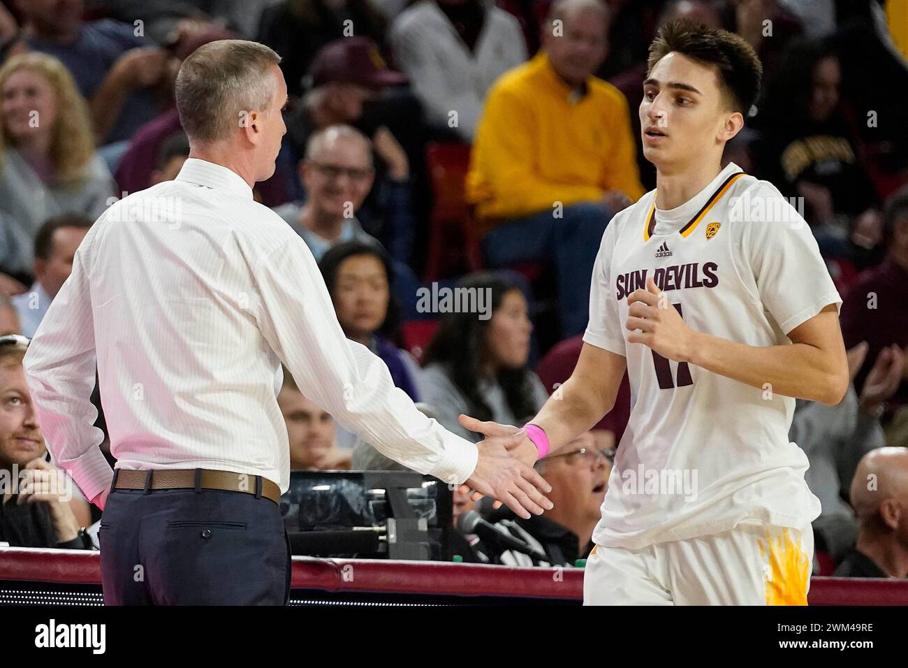Arizona State head coach Bobby Hurley greets his son Arizona State ...