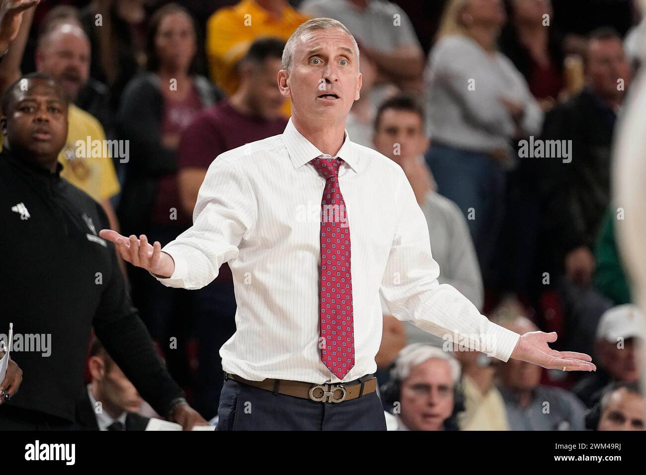 Arizona State head coach Bobby Hurley during an NCAA college basketball ...