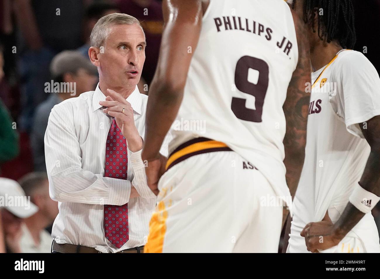 Arizona State head coach Bobby Hurley during an NCAA college basketball ...