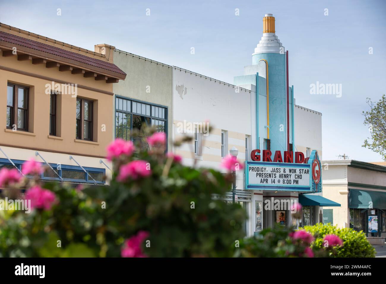 Tracy, California, USA - April 17, 2023: Afternoon sun shines on a ...