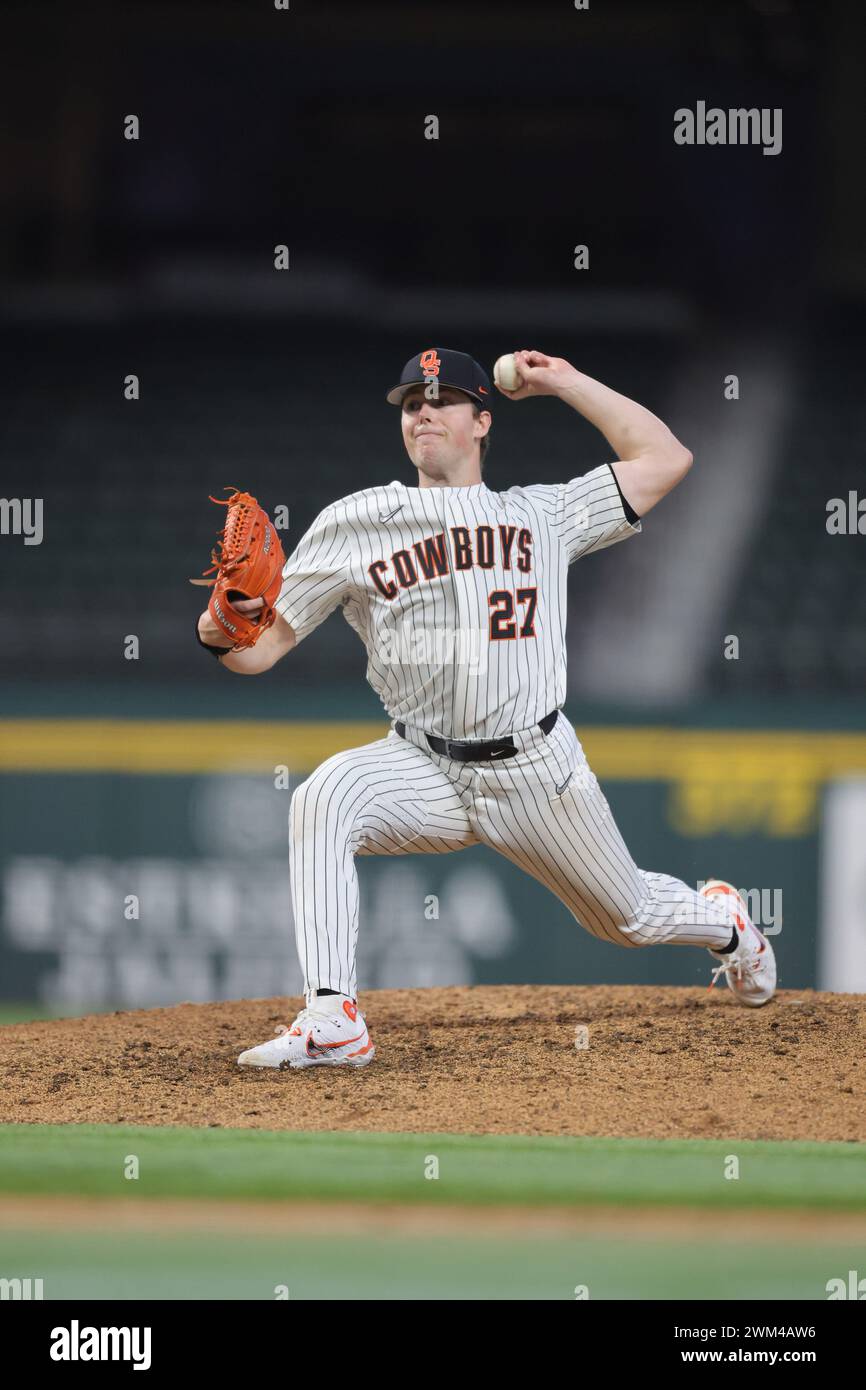 February 23, 2024: OSU pitcher Sam Garcia works from the mound ...