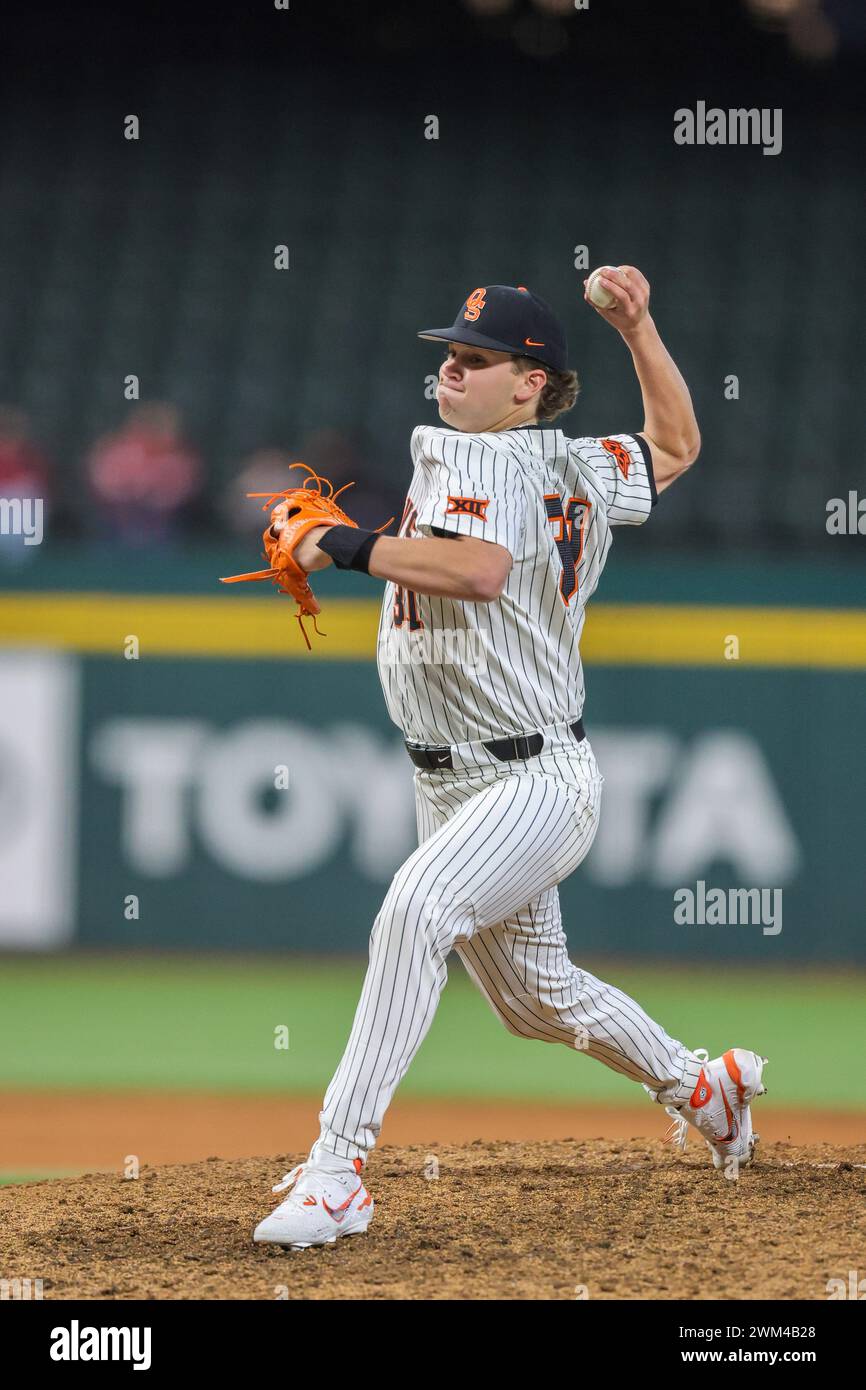 February 23, 2024: Cowboys pitcher Robert Cranz #31 works from the ...