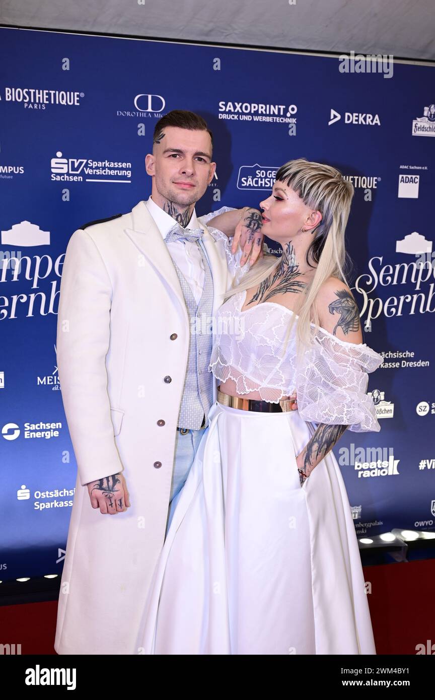 Eric Stehfest mit Ehefrau Edith Stehfest beim 16. SemperOpernball 2024 ...
